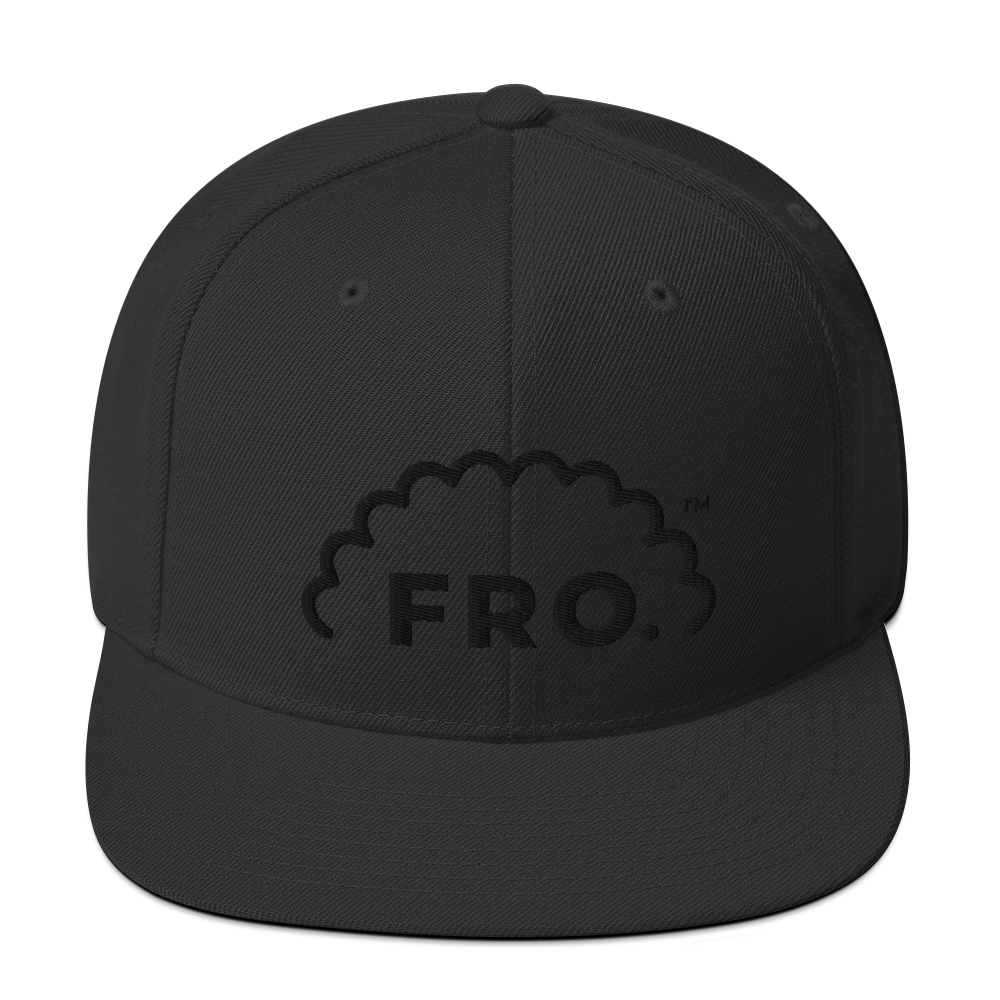 FRO. Full Blk - Black Snapback Hat – FRO. Style Clothing Ltd